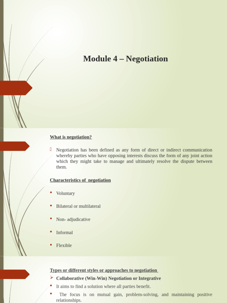 Module 4 | PDF | Negotiation | Social Psychology