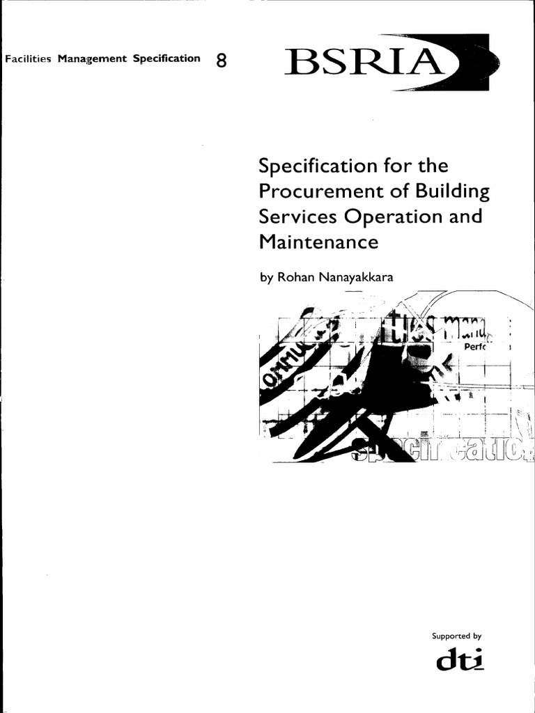 BSRIA Specification For The Procurement of Building Services Operation ...