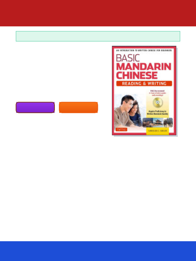 Basic Mandarin Chinese - Reading & Writing Textbook : An Introduction ...