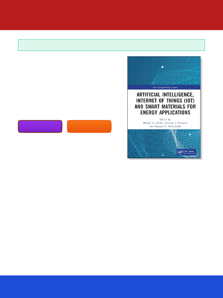 Artificial Intelligence, Internet of Things (IoT) and Smart Materials for Energy Applications ...