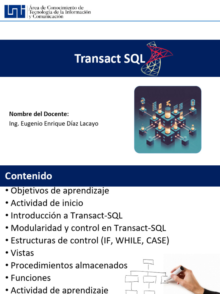Clase Transact SQL | PDF | SQL | Servidor SQL de Microsoft