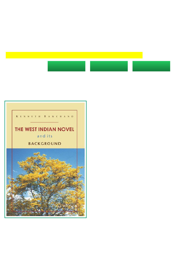 The West Indian Novel and Its Background Ken Ramchand digital download ...