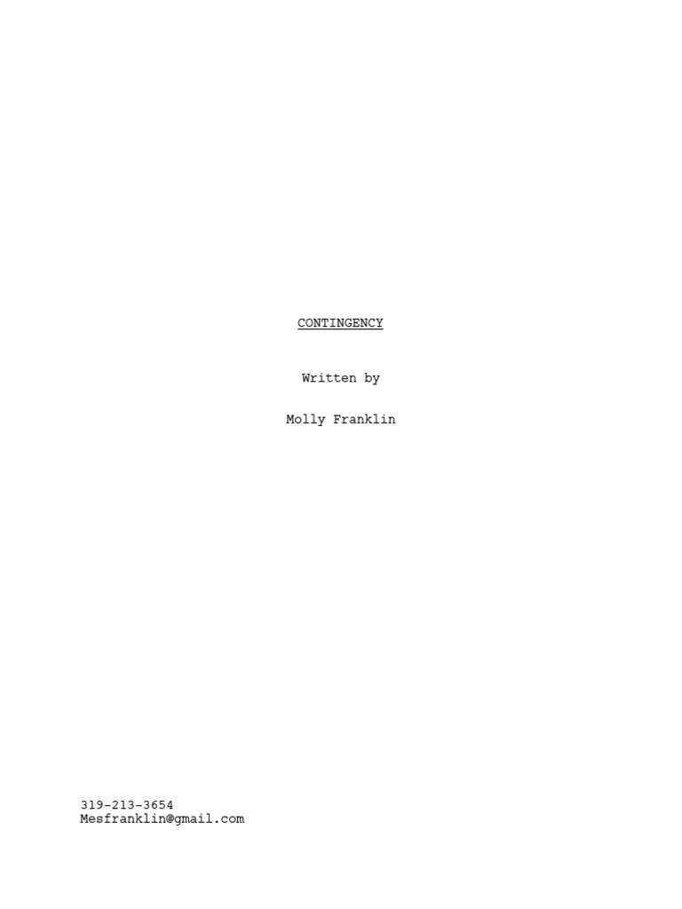 Contingency v.5 Molly Franklin | PDF