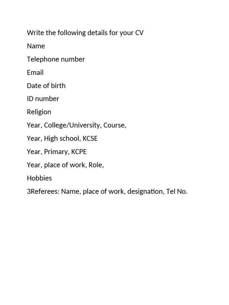 CV Templates | PDF