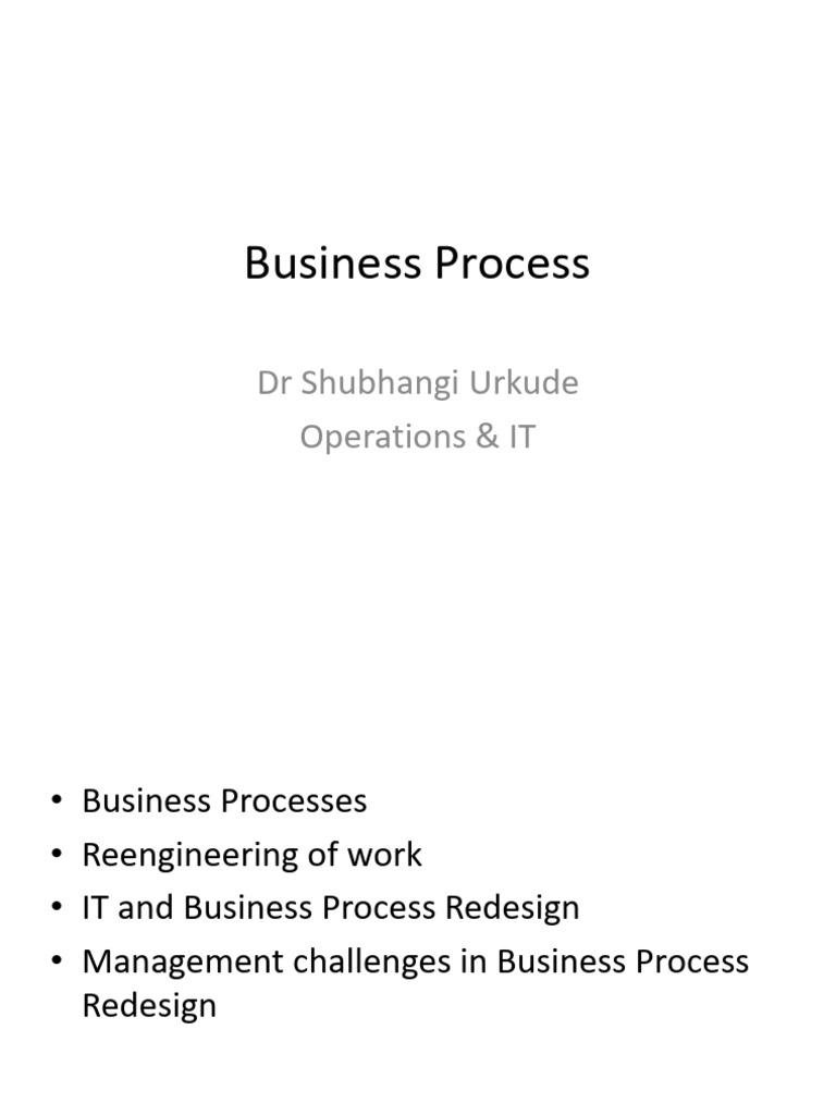 MIS-04 (Business Process Reengineering) | PDF | Business Process | Business
