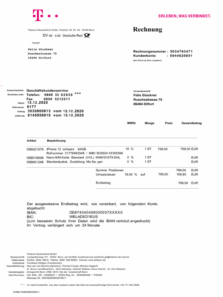 Verwunderlich Www Telekom De Kundencenter Meine Rechnung Bilder