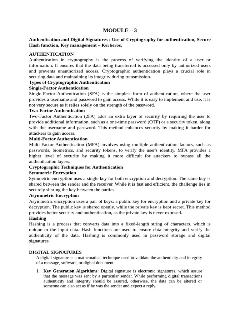 Module 3-Is | PDF | Key (Cryptography) | Public Key Cryptography