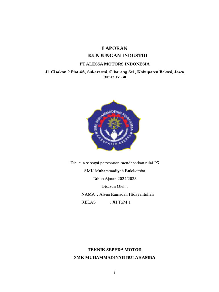 Laporan Kunjungan Industri | PDF
