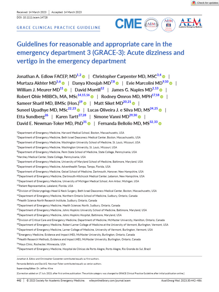 Academic Emergency Medicine - 2023 - Edlow - Guidelines for reasonable ...