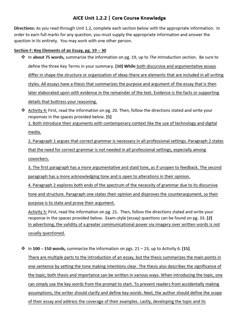 AICE Unit 1.2.2 Guided Notes and Activities-95fd25-B59d77 | PDF ...