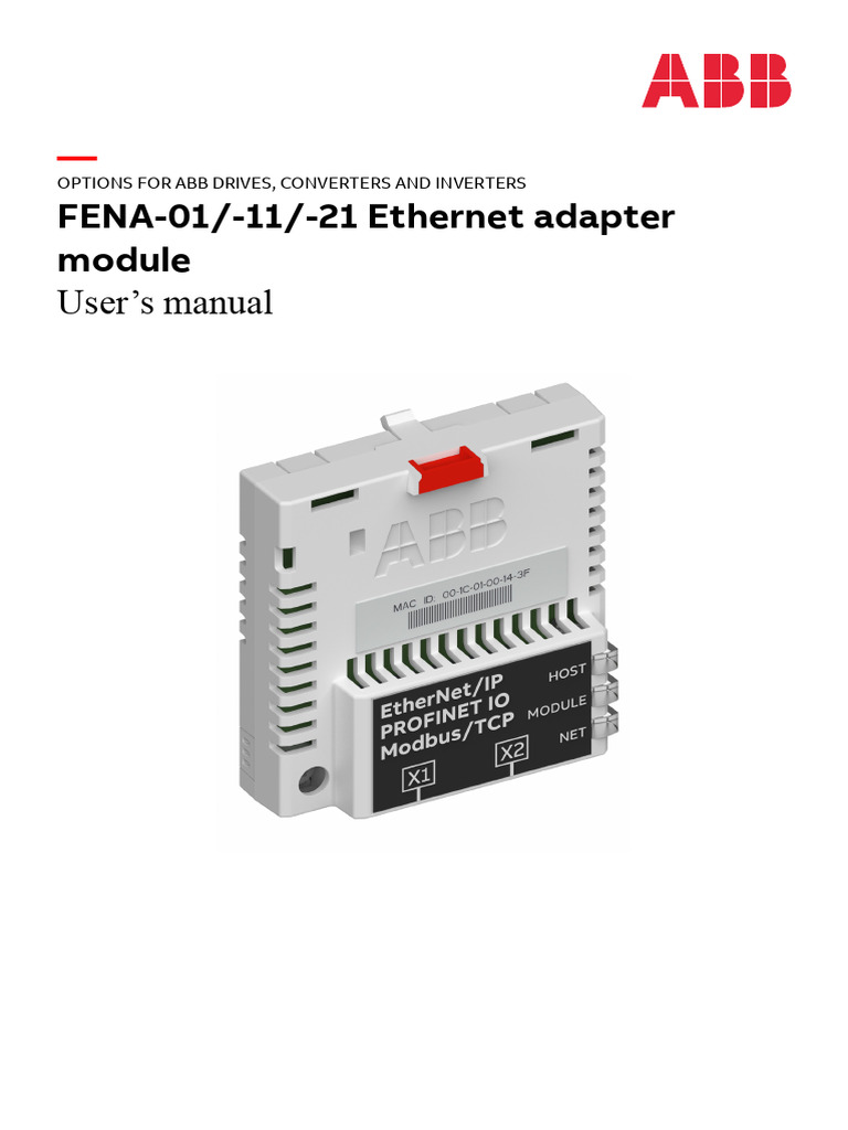 ABB FENA Ethernet Adapter Manual | PDF | Power Inverter | Security