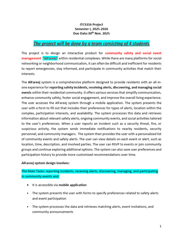 ITCS316 - Project - 2025-2026-01 | PDF | Graphical User Interfaces | Usability