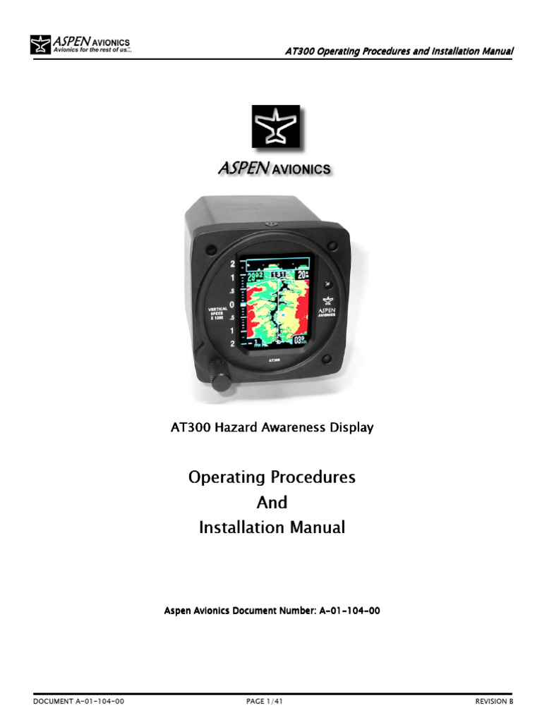 AT300 Installation Manual | PDF | Cursor (User Interface) | Altitude