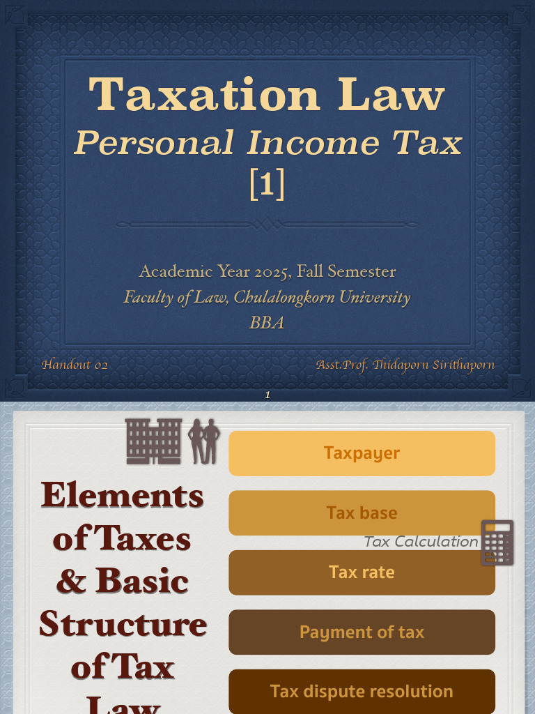 00 Tax Law BBA Handout02 PIT1 Taxpayer JurisdictionToTax-789973 ...