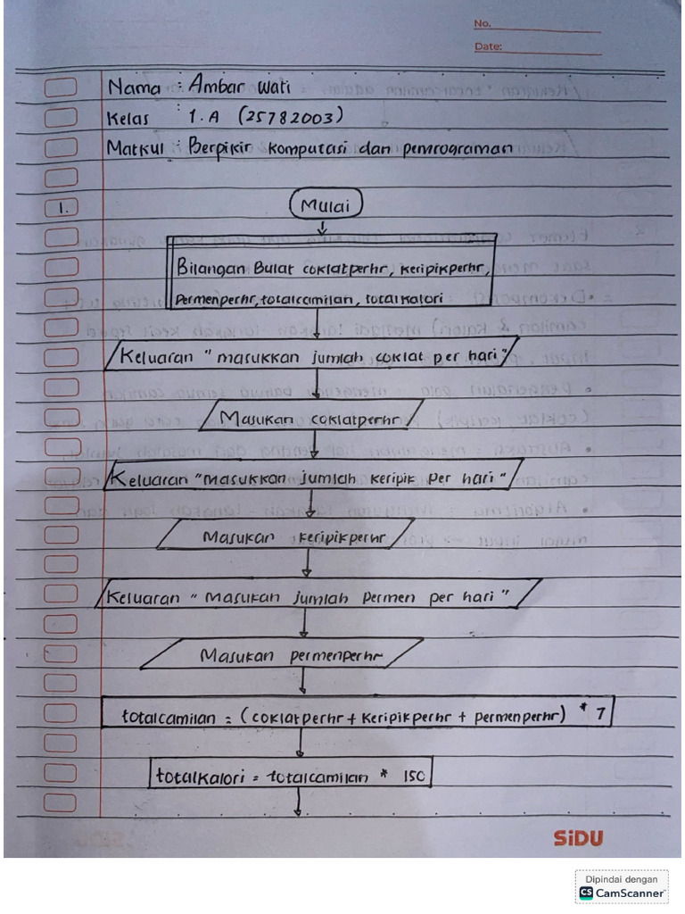 Tugas Berpikir Komputasi Dan Pemrograman | PDF