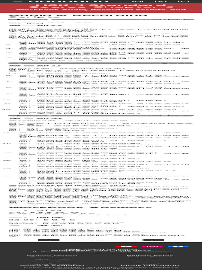 HSK 4 Chapter 6 - Workbook Audio, Text, and Answers Pandarin | PDF