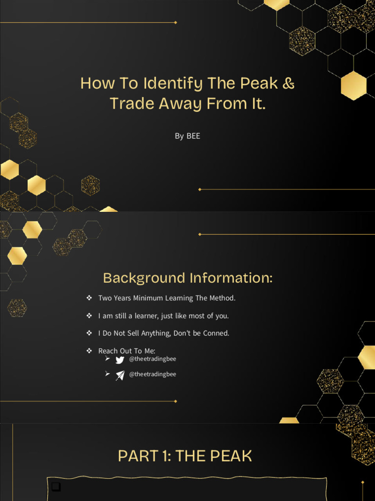 HOW TO IDENTIFY THE PEAK AND TRADE AWAY FROM IT | PDF