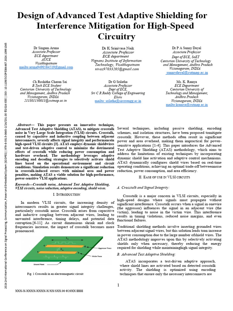 Advanced Shielding for VLSI Crosstalk Mitigation | PDF ...