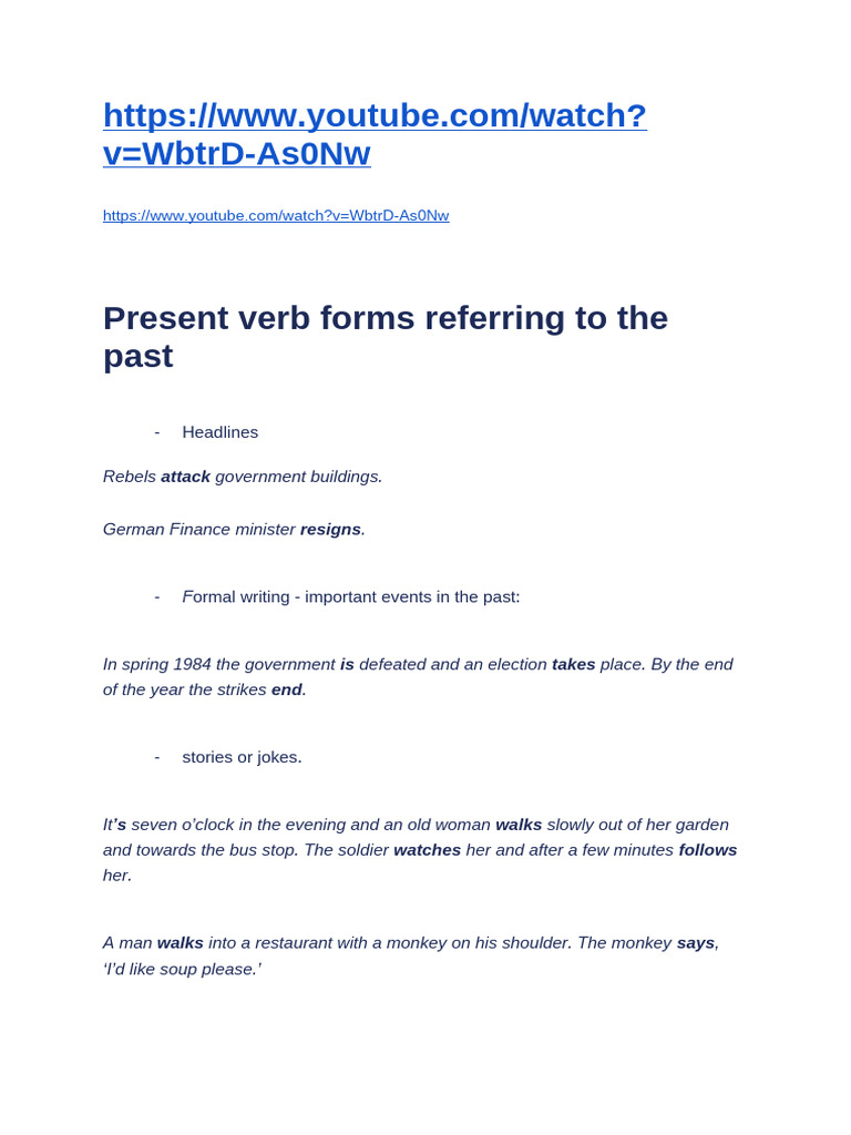 Present To Talk About The Past | PDF