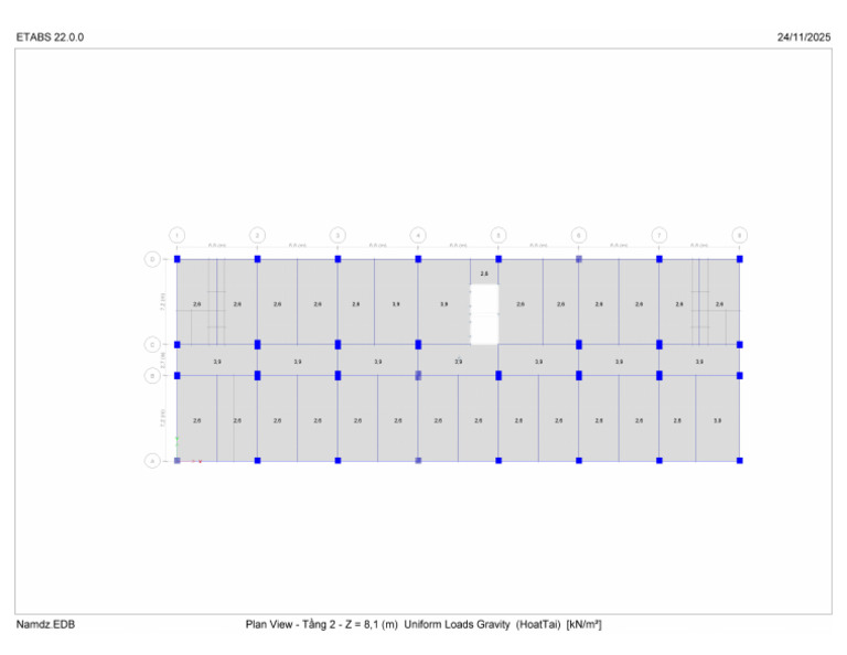 ETABS 22.0.0 24/11/2025: 6,8 (M) 6,8 (M) 6,8 (M) 6,8 (M) 6,8 (M) 6,8 (M ...