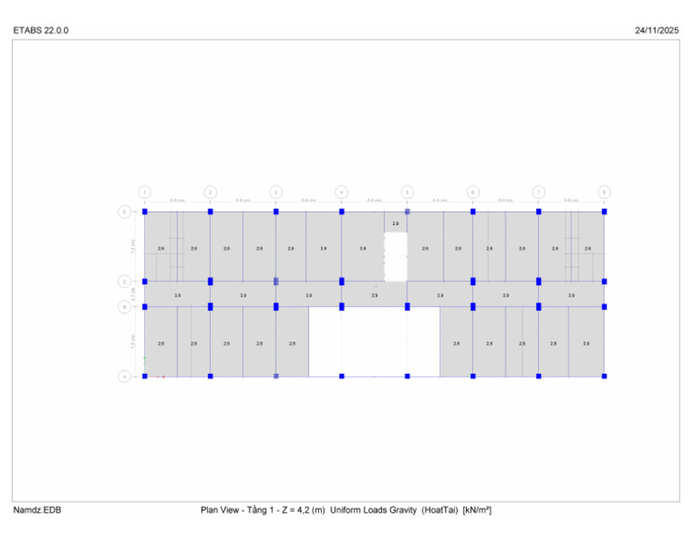 ETABS 22.0.0 24/11/2025: 6,8 (M) 6,8 (M) 6,8 (M) 6,8 (M) 6,8 (M) 6,8 (M ...