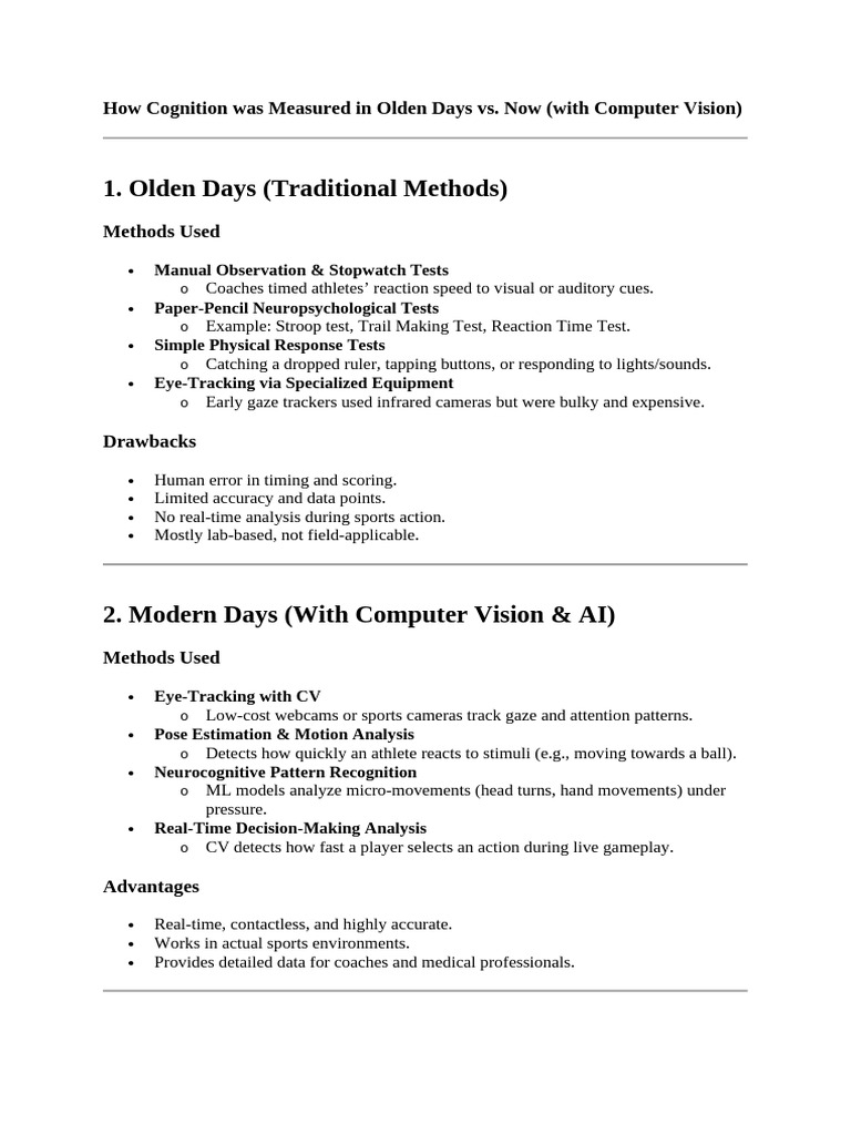 How Cognition Was Measured in Olden Days Vs | PDF | Balance (Ability ...