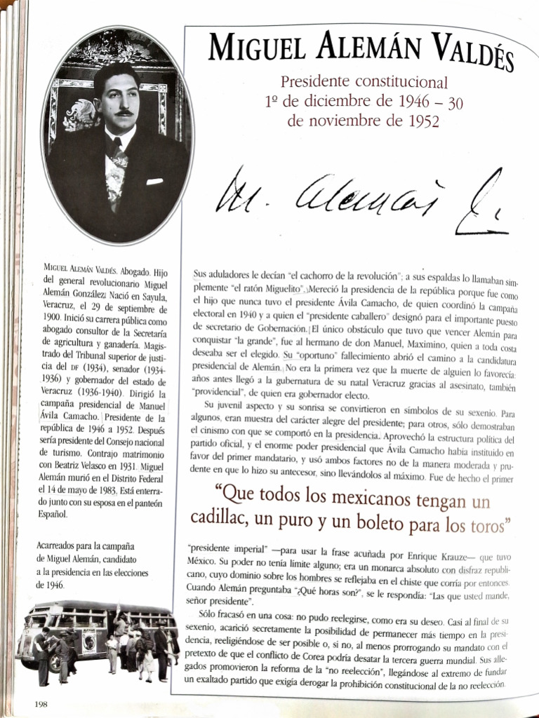 Miguel Aleman - Presidentes de Mexico | PDF