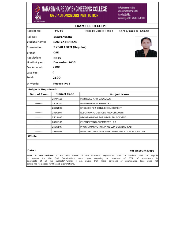 Receipt Details | PDF