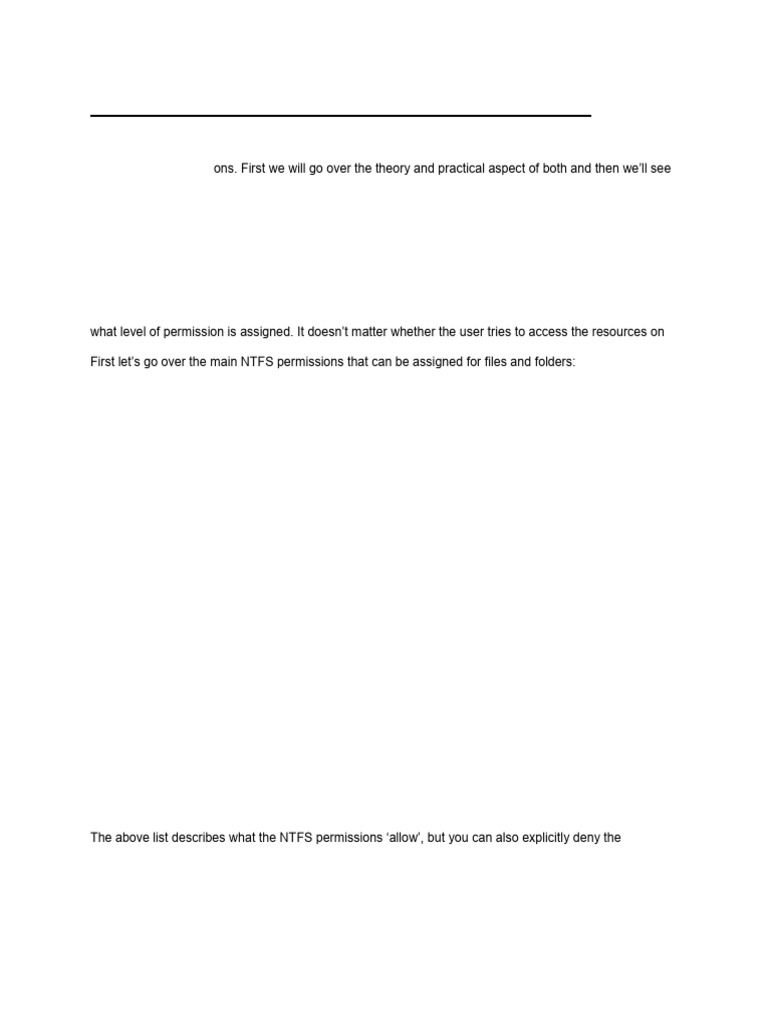NTFS Permissions in Windows 2003 Explained | PDF | Computer File | File ...