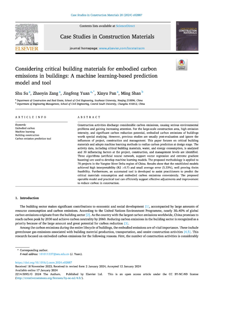 Considering Critical Building Materials For Embodied Carbon Emissions ...
