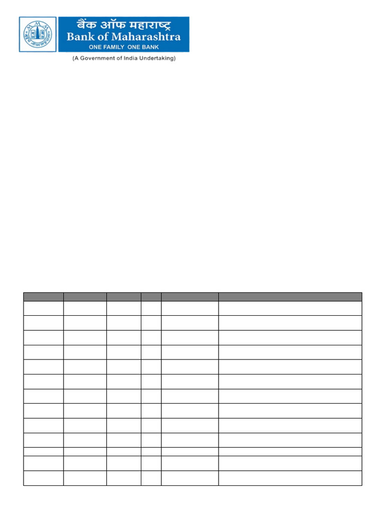Bom Statement (1) (1) | PDF | Banks | Banking Technology