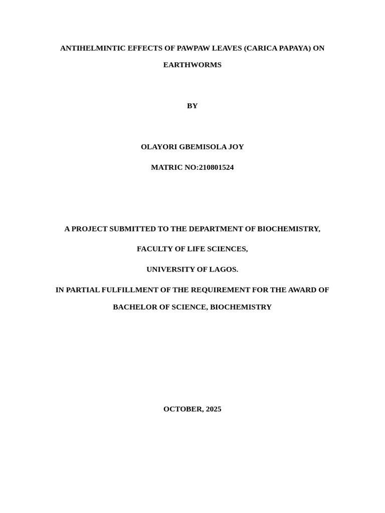 Gbemisola Complete Thesis | PDF