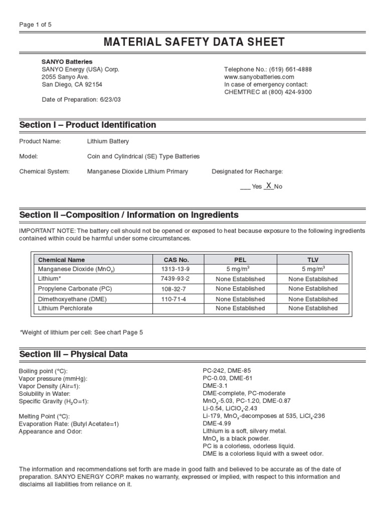 Manganese Dioxide | PDF | Hazardous Waste | Resource Conservation And ...
