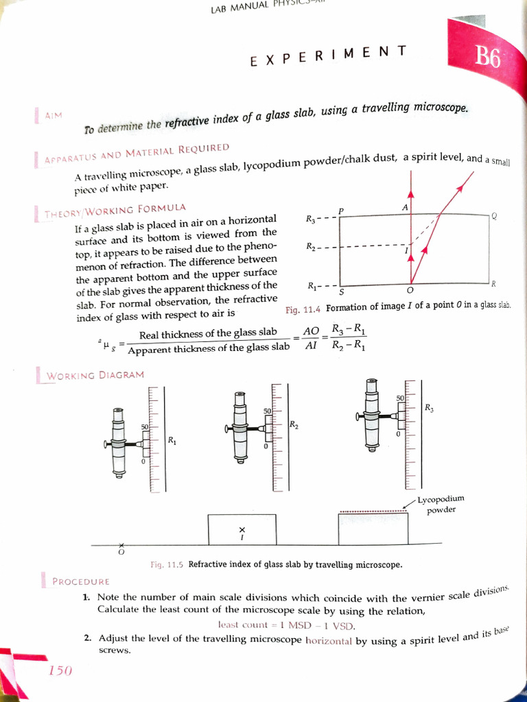 Refractive Index of Glass Slab | PDF | Optics | Light