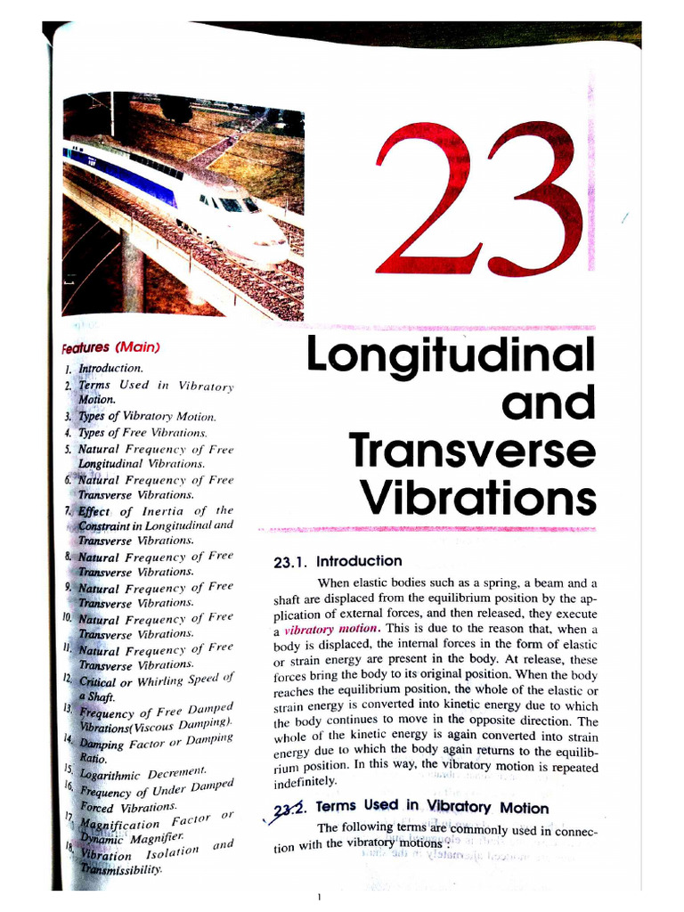 Longitudinal and Transverse Vibrati | PDF