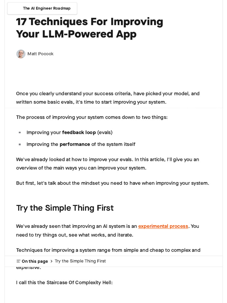 17 Techniques to Enhance LLM Apps | PDF | Artificial Intelligence ...