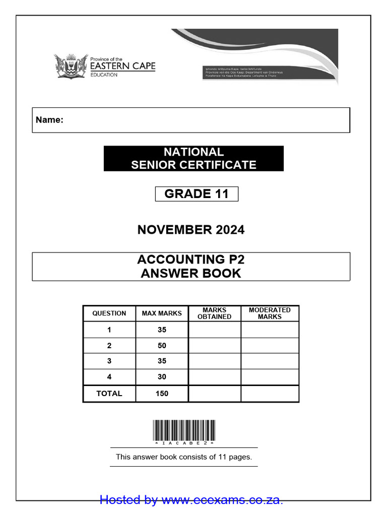 Acc p2 Ab Gr11 Nov 2024 Eng D_watermark | PDF | Value Added Tax | Credit