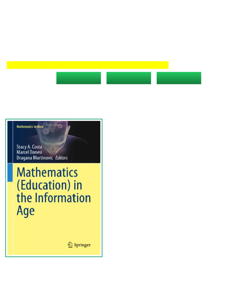 Mathematics Education in The Information Age Stacy A. Costa Ebook ARC ...