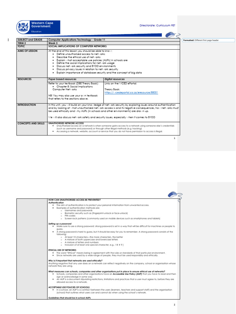 CAT Grade 11 Term 2 Week 3_2020 | PDF | Malware | Spyware