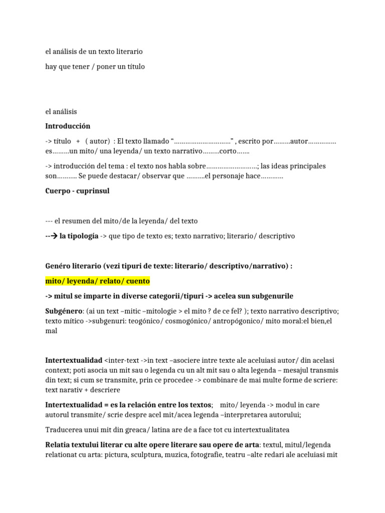 El Análisis de Un Texto Literario | PDF | Narración | Teoría literaria