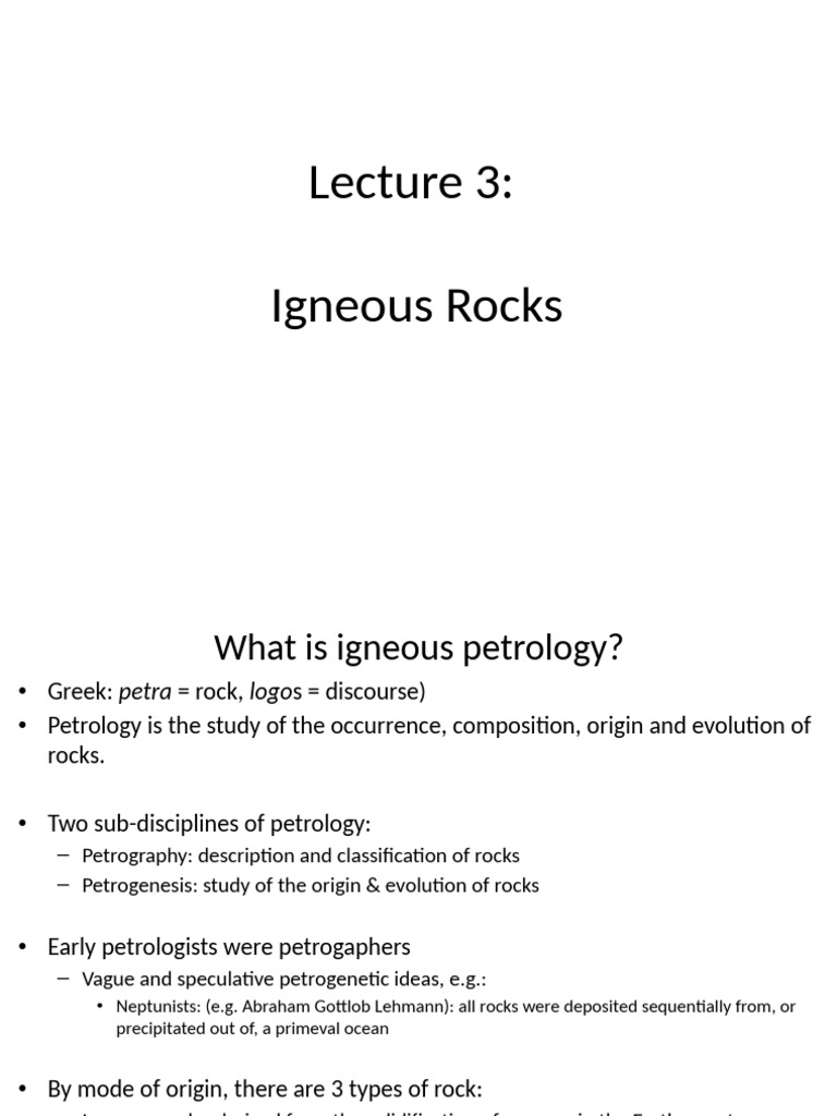 Igneous Rocks | PDF | Magma | Igneous Rock
