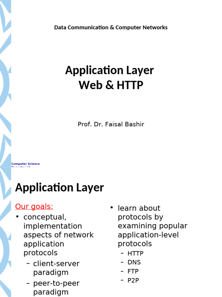 6 - App Layer - Web - HTTP 22092025 084057am | PDF | Http Cookie ...