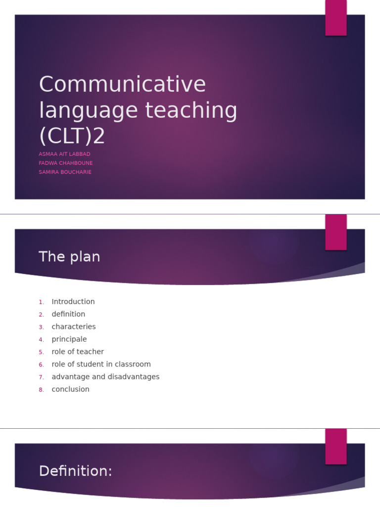Communicative Language Teaching (CLT)2 | PDF | Learning | Language Education
