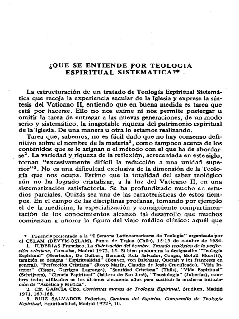 Teología Espiritual Sistemática: Definición y Enfoque | PDF | Teología ...