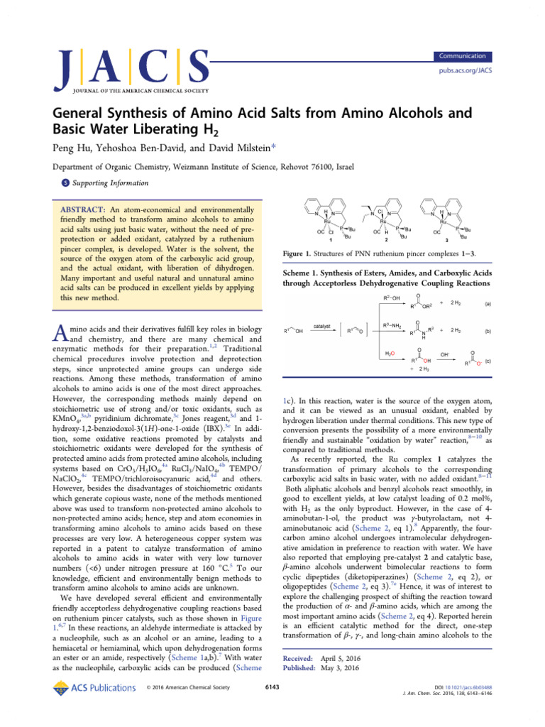 Neral Synthesis of Amino Acid Salts From Amino Alcohols Andhu2016 | PDF ...