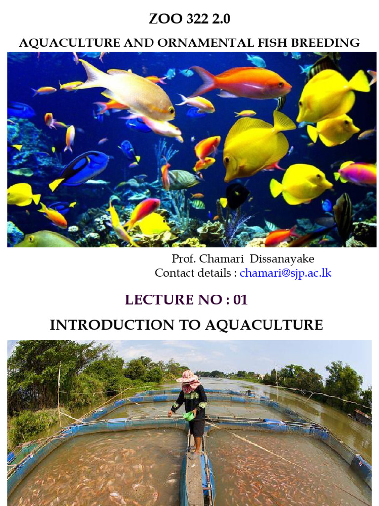 Lecture 1 - Introduction To Aquaculture - Slides | PDF | Aquaculture ...