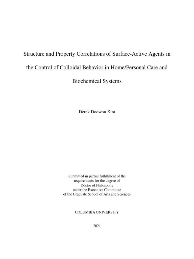 Structure and Property Correlations of Surface Active Agents 147neld3rc ...
