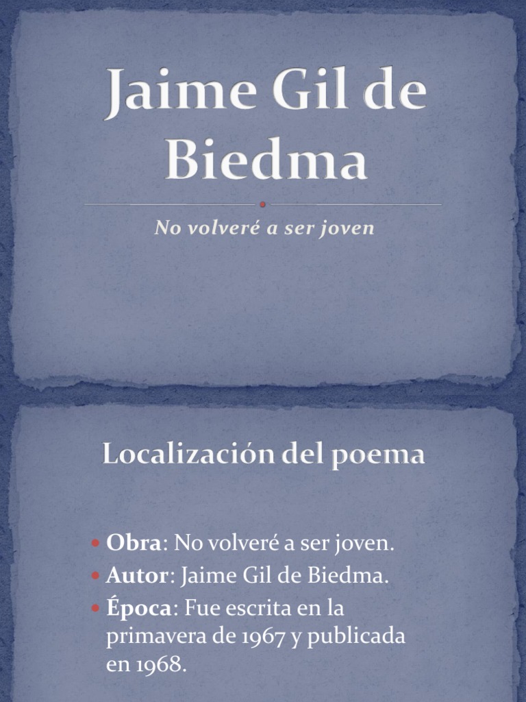 Jaime Gil de Biedma | PDF | Poesía