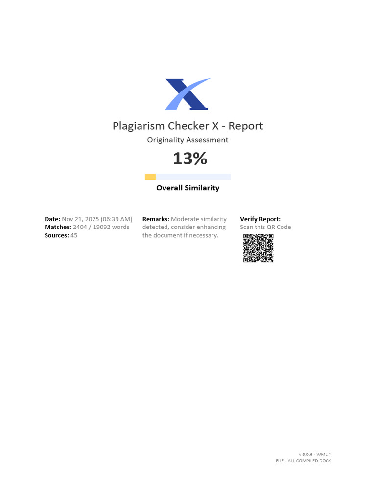 Plagiarism Checker X - Report: Originality Assessment | PDF ...