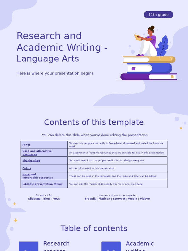 Research and Academic Writing - Language Arts - 11th Grade by Slidesgo ...